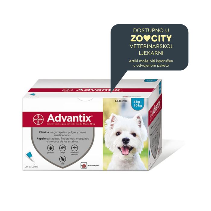 Advantix ampula za pse od 4-10 kg | Ampula za pse protiv nametnika | 1 ...