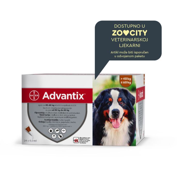 Advantix ampula za pse od 1-4 kg | Ampula za velike pse protiv ...