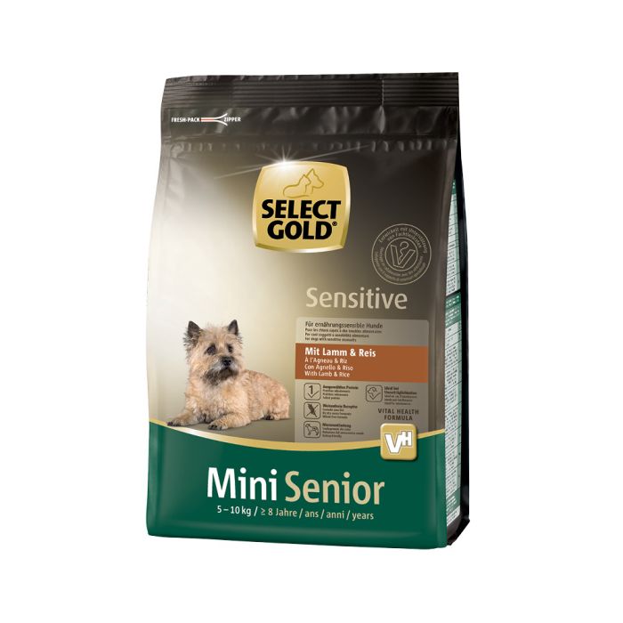 Select Gold Sensitive Senior Mini janjetina i riža | Suha hrana za ...